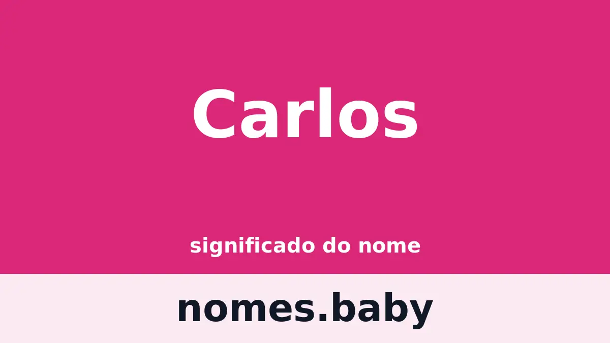 Significado do nome Carlos